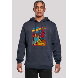 F4NT4STIC Herren Kapuzenpullover "Stranger Things Naughty List Netflix TV Series", blau, Gr. M, Obermaterial: 65% Baumwolle, 35% Polyester, Pullover,