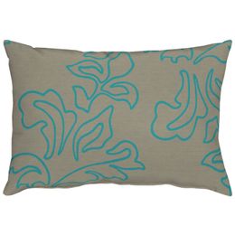 Dekokissen Apelt, B:40cm L:60cm, blau, Kunstfaser, Polyester, Dekokissen_Sitzkissen_Kissenh&uuml;llen, "Monsun", Kissenh&uuml;lle mit F&uuml;llung, 1 St&uuml;ck
