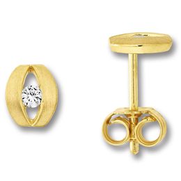 ONE ELEMENT Damen Paar Ohrh&auml;nger "Zirkonia Ohrringe Ohrstecker aus 333 Gelbgold", Damen,mit Zirkonia, Gelbgold 333 Gold, gold, Gelbgold 333, Gold,