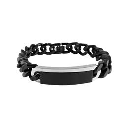 Adelia´s ADELIA ́S Herren Edelstahlarmband "Herren Armband aus Edelstahl 21 cm", 21, Edelstahl, schwarz, Edelstahl, Armbänder