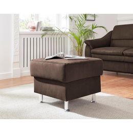 Sit & More Hocker SIT & MORE, B:58cm H:47cm T:58cm, braun, Luxus-Microfaser 2 (100% Polyester);Luxus-Microfaser ALTARA NUBUCK (100% Polyester);Luxus-Microfaser