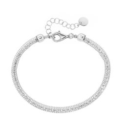 Smart Jewel Damen Armband "effektvolle Schlauchkette, Silber 925", 19cm, Silber 925 (Sterlingsilber), silber, Silber 925 (Sterlingsilber), Armb&auml;nder