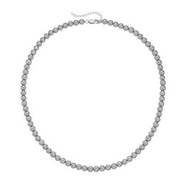 Smart Jewel Damen Perlenkette "mit Muschel-Perlen, Silber 925", 52cm, Silber 925 (Sterlingsilber), grau, Silber 925 (Sterlingsilber), Halsketten