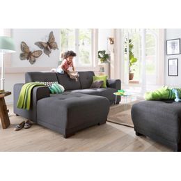 Hocker Home Affaire, B:120cm H:47cm T:70cm, grau, Webstoff (100% Polyester);Filzoptik (100% Polyester);Struktur (100% Polyester), Garten, Hocker,