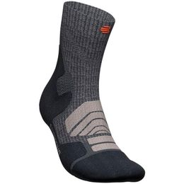 Bauerfeind Herren Sportsocken "Outdoor Merino Mid Cut Socks", Gr. 46, grau, Obermaterial: 57% Polyamid, 35% Wolle, 8% Elasthan, Socken