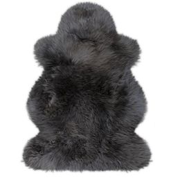 Fellteppich Heitmann Felle, B:68cm H:70mm L:100cm, grau, Lammfell, Teppiche, "Lammfell farbig - Premium Qualität", echtes Austral. Lammfell,