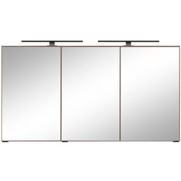 Spiegelschrank Welltime, B:120cm H:64cm T:20cm, braun, Badezimmer, Schr&auml;nke, ""Trento", Badezimmerschrank, Badm&ouml;bel", Breite 120 cm, mit 3D-Effekt,