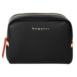 Bugatti Damen Kosmetiktasche "ELLA", schwarz, leicht glänzend, unifarben, Kunstfaser, Taschen