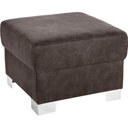 Hocker DOMO collection, B:59cm H:43cm T:59cm, grau, Garten, Hocker, "Anzio", wahlweise mit Federkern