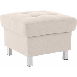 Sit & More Polsterhocker SIT & MORE, B:58cm H:43cm T:58cm, beige, Struktur fein (100% Polyester), Hocker, "Picasso", mit Stauraumfach