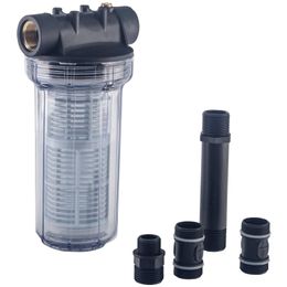 Vorfilter Al-Ko, B:13cm H:29,5cm L:15cm, transparent, Kunststoff, Filteranlagen, "250/1 Zoll", f&uuml;r Hauswasserwerk HW 3000 Inox