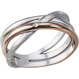 Firetti Damen Fingerring "Schmuck Geschenk Silber 925 Damenring Ring", 60, Silber 925 (Sterlingsilber), 4mm, rosa, Silber 925 (Sterlingsilber),