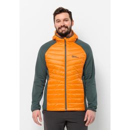 Jack Wolfskin Herren Hybridjacke "ROUTEBURN PRO HYBRID M", orange, Gr. L, 1. OBERSTOFF 100% POLYESTER 2. OBERSTOFF 95% POLYESTER, 5% ELASTHAN FUTTER