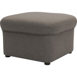 Hocker DOMO collection, B:60cm H:41cm T:60cm, grau, 100% Polyester, Wohnzimmer, Hocker, "Faenza", DOMO collection Hocker, in großer Farbvielfalt