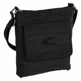Camel Active Herren Umhängetasche "Journey", schwarz, Nylon, aufgeraut, bestickt, clean, unifarben, Taschen, aus leichtem robusten Nylon, funktional