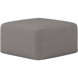 Hocker Inosign, B:80cm H:45cm T:80cm, grau, 95% Polyester, 5% Polyamid, Flur, Hocker, "Nergal", Polsterhocker mit Wellenunterfederung, in