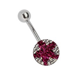 Adelia&acute;s ADELIA ́S Damen Bauchnabelpiercing "Piercing Bauchnabelpiercing", onesize, pink, Chirurgiestahl, Piercings, Mit Stern-Design zweifarbig