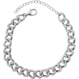 Firetti Damen Armband "Schmuck Geschenk Silber 925 Armschmuck Armkette Panzerkette", 23cm, Silber 925 (Sterlingsilber), silber, Silber 925