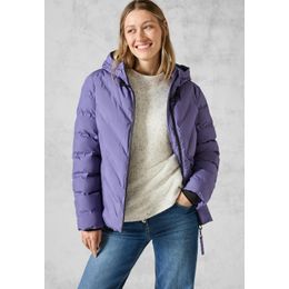 Cecil Damen Steppjacke, lila, Gr. XL, unifarben, Stoff, Obermaterial, F&uuml;llung und Futter: 100% Polyester, Jacken, mit moderner Steppung