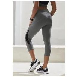 Caprileggings Vivance ACTIVE Gr. S (36/38), N-Gr, grau (grau meliert), Damen, Single Jersey, Obermaterial: 53% Baumwolle, 39% Polyester, 8% Elasthan, unifarben, meliert, Hosen, Sportleggings mit breitem Komfortbund