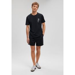 Mavi Herren Kurzarmshirt "SHORT SLEEVE TEE", schwarz, Gr. M, bedruckt, 100% Baumwolle, Shirts, T-Shirt mit Druck