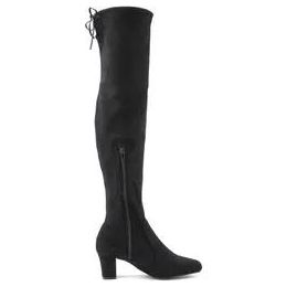 Overkneestiefel Lascana Gr. 36, Varioschaft, schwarz Damen Schuhe Slouchy Boots,Langschaft Stiefel,Schlupf-Boot, weiches Stretchmaterial