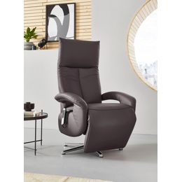 Sit & More TV-Sessel SIT & MORE, B:74cm H:112cm T:82cm, braun, Sessel, "Tycoon mit Kopfteilverstellung und 360 Drehfunktion", wahlweise manuell oder