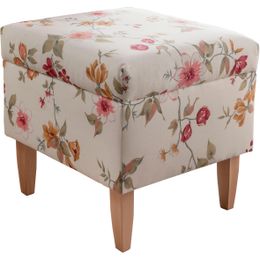Hocker Home Affaire, B:48cm H:40cm T:48cm, bunt, Wohnzimmer, Hocker, "Asino"