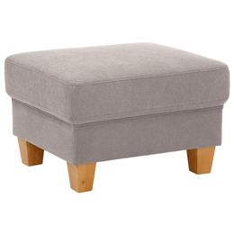 Polsterhocker Home Affaire, B:63cm H:48cm T:74cm, grau, 100% Polyester, Hocker, "Conville", Passend zur Servie "Conville", mit Federkern