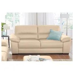 2-Sitzer Calia italia "Gaia, hochwertiges Ledersofa mit erstklassigem Sitzkomfort" Sofas Gr. B/H/T: 177cm x 92cm x 97cm, Leder BULL, beige edles Design, in zwei hochwertigen Lederqualitäten