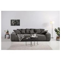 Big-Sofa Home Affaire "Sundance, B/T 302/137 cm" Sofas Gr. B/H/T: 302 cm x 85 cm x 137 cm, Struktur Chenille, grau (anthrazit) Dauerschläfer mit Hygiene-Topper und Transporttasche