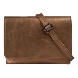 Umhängetasche CLUTY Gr. B/H/T: 23cm x 18cm x 4cm onesize, braun (cognac) Damen Taschen echt Leder, Made in Italy