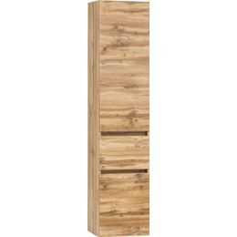 Seitenschrank Welltime, B:40cm H:180cm T:35cm, braun, MDF, Schränke, "Lienz"