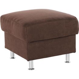 Hocker Places of Style, B:58cm H:47cm T:58cm, braun, Struktur impr&auml;gniert (100% Polyester);Luxus-Microfaser ALTARA NUBUCK (100% Polyester);Struktur