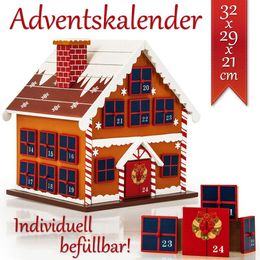 Casaria Deuba Adventskalender als Winterhäuschen - befüllbar & wiederverwendbar