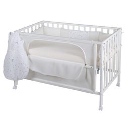 Roba safe asleepRoom Bed 60 x 120 cm 'Sternenzauber', Beistellbett inkl. Zubehör, weiß lackiert