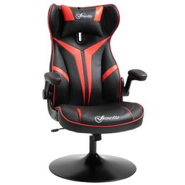 Vinsetto Gaming Stuhl ergonomischer Computerstuhl mit Wippfunktion Rot