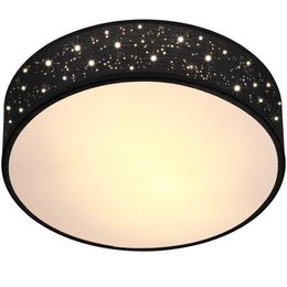 Casaria monzana® Deckenlampe Schwarz Stoff Ø38cm Sternenhimmel