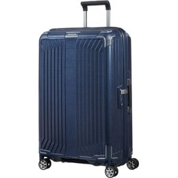 Hartschalen-Trolley Samsonite "LITE-BOX 69" Gr. B/H/T: 46 cm x 69 cm x 27 cm 75 l, blau (deep blue) Koffer Reisegepäck mittel groß Reisekoffer TSA-Zahlenschloss