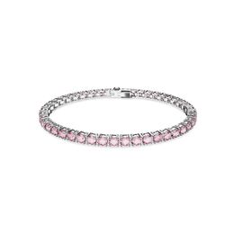 Tennisarmband Swarovski "Matrix, 5648934, 5693927, 5648936, 5657665, 5648927, 5648930, 5657657" Armbänder Gr. S, Metall, rosa (metallfarben-rosa + rosa) Damen mit Swarovski Zirkonia (synth.)