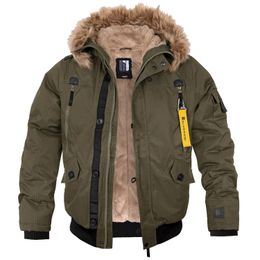 bw-online-shop Aircraft Bomberjacke mit Teddyfutter oliv, Gr&ouml;&szlig;e S