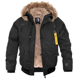bw-online-shop Aircraft Bomberjacke mit Teddyfutter schwarz, Gr&ouml;&szlig;e M