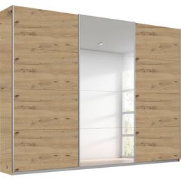 Schwebetürenschrank Rauch "Kleiderschrank Schrank Garderobe Wäscheschrank TOMA" Schränke Gr. B/H/T: 271 cm x 210 cm x 62 cm, 3 St., braun (eiche artisan) inkl. Regaleinsatz sowie zusätzlichen Einlegeböden MADE IN GERMANY