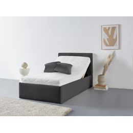 Polsterbett "Vita", grau (anthrazit), L:210cm, Bezug: 100% Polyester, Polsterung: Polsterwatte, Material, Gestell: gepolsterter Holzwerkstoff, Westfalia Schlafkomfort, Betten, auch mit Stauraum erhältlich, inkl. Kopfteilverstellung