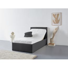 Polsterbett "Vita", grau (anthrazit), L:210cm, Bezug: 100% Polyester, Polsterung: Polsterwatte, Material, Gestell: gepolsterter Holzwerkstoff, Westfalia Schlafkomfort, Betten, Polsterbett, auch mit Stauraum erh&auml;ltlich, inkl. Kopfteilverstellung