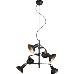 Pendelleuchte Trio LEUCHTEN "Roxie" Lampen Gr. Ø 60,0 cm Höhe: 150,0 cm, schwarz (schwarz matt) Hängelampe 6-flammig schwenkbar und höhenverstellbar exl 6xE14 Ø 60cm