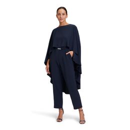 Overall Vera Mont "Vera Mont Jumpsuit im Layer Look" Gr. 38, Normalgrößen, blau (dunkelblau) Damen Overalls Stoff