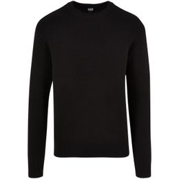 Rundhalspullover Urban Classics "Urban Classics Herren Heavy Oversized Sweater" Gr. L, schwarz (black) Herren Pullover