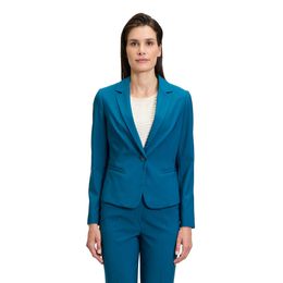 Kurzblazer Betty Barclay "Betty Barclay Kurzblazer langarm" Gr. 42, blau (magic blau), Damen, Obermaterial: 86% Polyester, 14% Elasthan. Futter: 100% Polyester., Blazer, Material