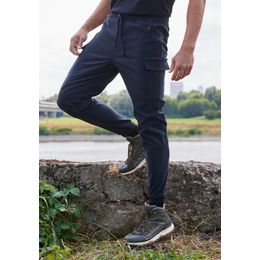 Jogger Pants John Devin "- Trekking-Outdoor-Hose" Gr. 46, N-Gr, schwarz Herren Hosen mit Belüftung im Kniebereich